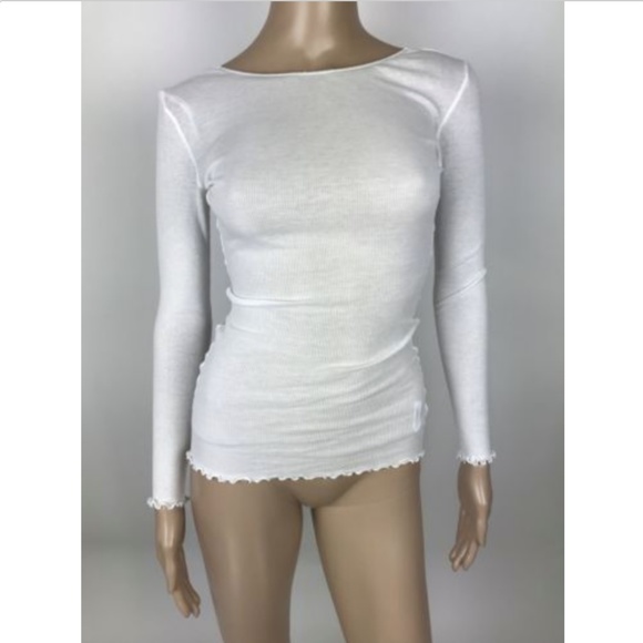 Free People | Tops | New Free People White Ribbed Low Back Stretch Top ...